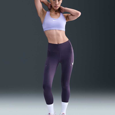 耐克Nike Swift女子速干高腰口袋跑步九分紧身裤IO0466