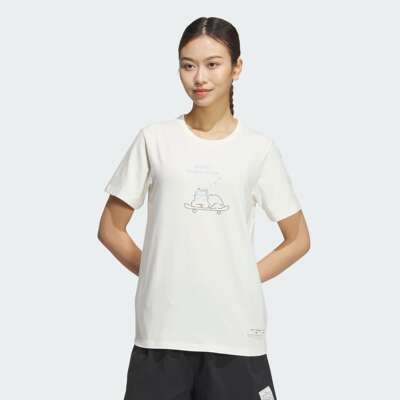 阿迪达斯运动休闲女子系列运动休闲短袖T恤JN6660|JN6661|JN6662