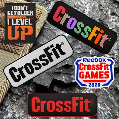 CrossFit高强度混合体能训练魔术贴章健身徽章包贴士气章战术臂章