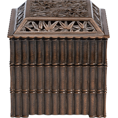 庆松堂铜炉紫铜竹报平安印香炉