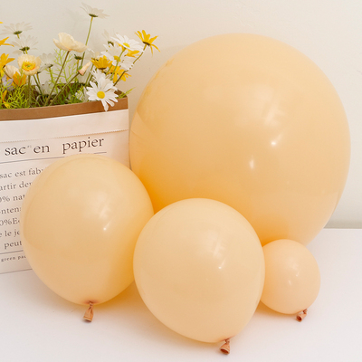 5寸10寸18寸复古系杏色圆形气球