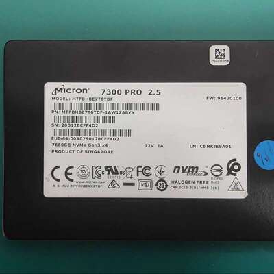 镁光原厂 7300 PRO 7.68TB MTFDHBE7T--议价商品