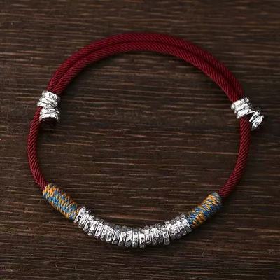 复古个性盘缠手绳女手串情侣款本命年手链红绳可调节手绳送礼物