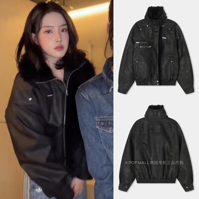 STAYCYOON同款染色羊皮夹克