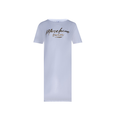 Moschinomoschino/莫斯奇诺休闲字母圆领短袖连衣裙女士春夏XY