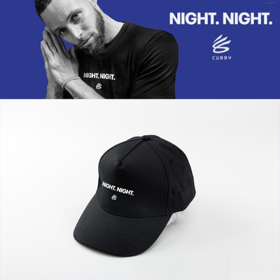 库里帽子 brand标志棒球帽STEPHEN CURRY NIGHT. TEE鸭舌帽印花