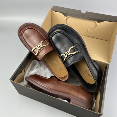 低跟女皮鞋乐福鞋 牛皮淑女单鞋 斯文柔软好搭87723