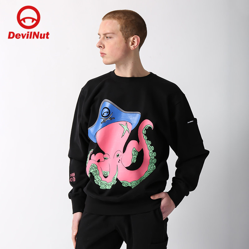 DEVIL NUT潮牌恶魔秋冬秋季新款男女情侣卫衣不思议之海 ATY_虎窝淘