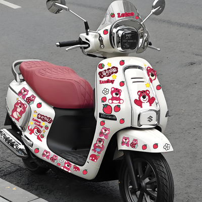 草莓熊贴纸装饰反光防水