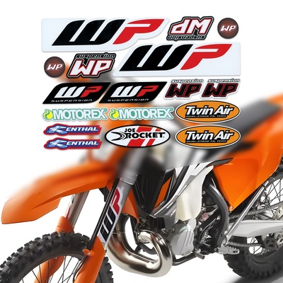 适用WP摩托车减震贴反光防水防晒
