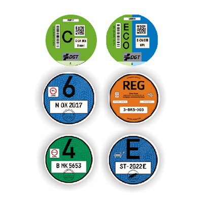 DGT贴纸德国NOX比利时环保标签电动车证章环境装饰贴玻璃内贴7526