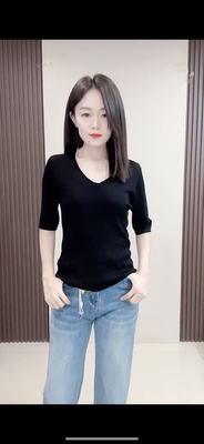 2026夏季新款时尚显瘦薄款短袖t恤女洋气大码宽松上衣休闲打底衫