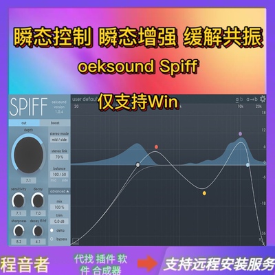 Oeksound spiff 瞬态控制 缓解共振 自适应瞬态 后期混音 支持Win