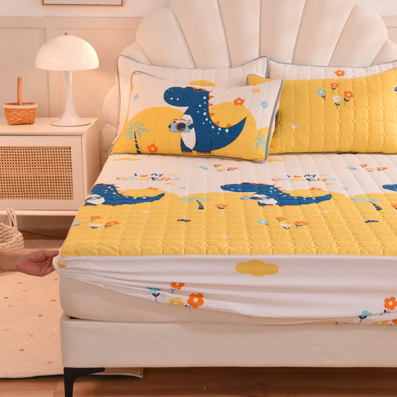 定制纯棉床笠单件加厚夹棉1.35m儿童90卡通床垫罩席梦思宝宝家纺_虎窝淘
