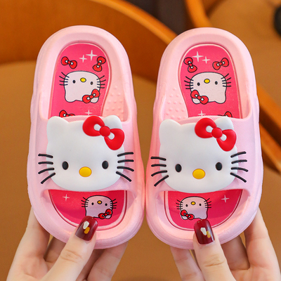 可爱卡通KT猫儿童拖鞋男女童夏季
