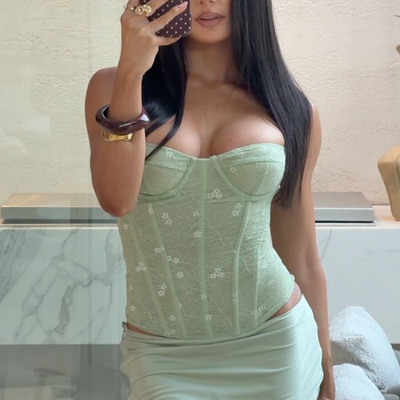 corsets新品TEMU爆款性感修身辣妹提花绑带鱼骨模杯欧美塑身衣 女