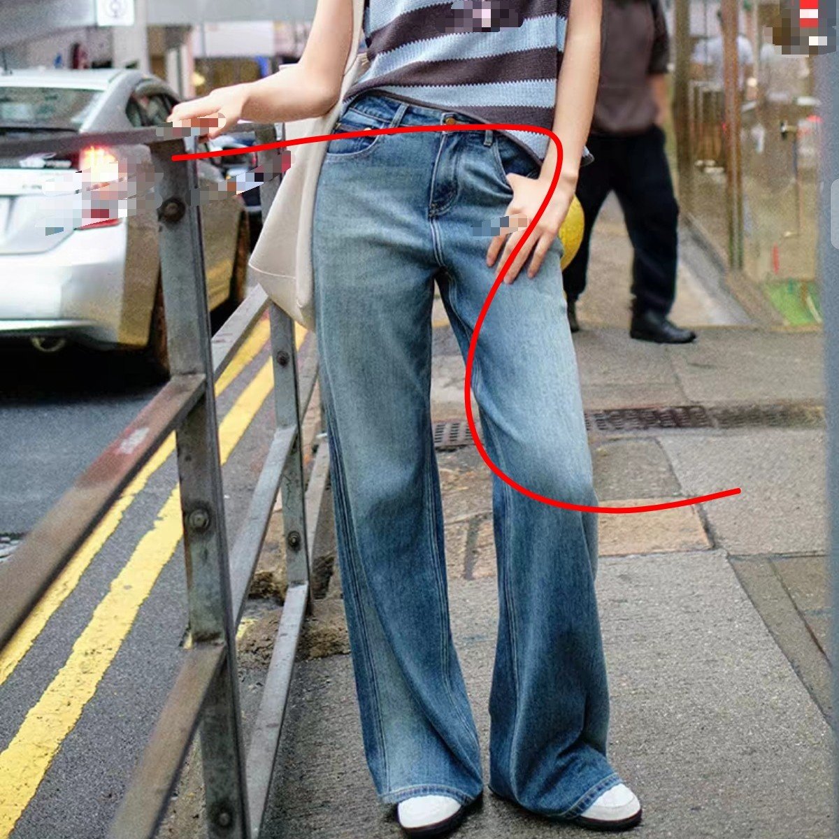 商场同款2026年新款时尚百搭休闲牛仔裤女宽松显瘦阔腿裤MY1042