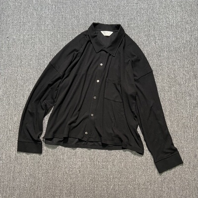 【现货】ANCELLM 26ss Kimono knit shirt 天丝羊绒混纺垂感衬衫