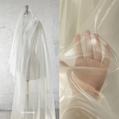 超薄而挺的闪光的金色蝉翼