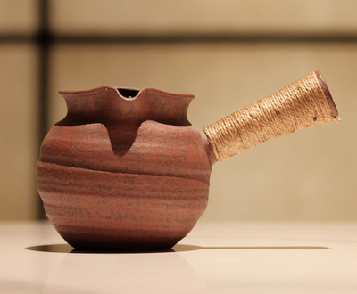 半斋铁锈釉烤罐 侧把煮茶壶350ml