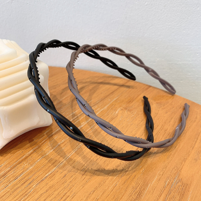 双股交叉镶钻带齿波浪细发箍