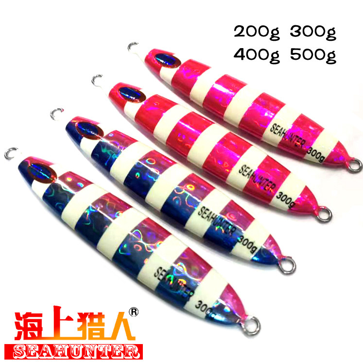 SEAHUNTER海上猎人SJ011章红金枪慢摇铁板饵200G300g400g500g