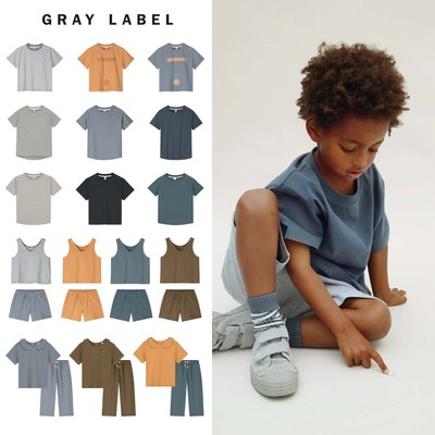 Gray Label26春夏新款宝宝男女小童休闲短袖T恤背心短裤防蚊长裤
