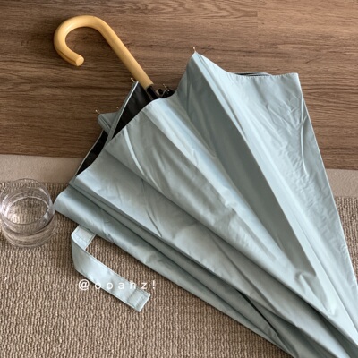 ooahz长柄伞纯色遮阳防晒晴雨伞