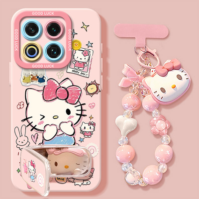 粉红凯蒂猫适用魅族22手机壳魅族21新款note16pro硅胶魅族note16pro挂绳meizu卡通魅族20全包防摔22女保护套