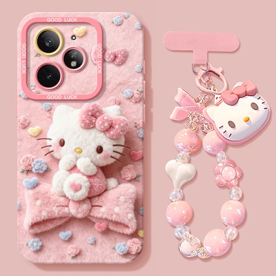 适用真我gt8手机壳realmegt7新款neo7turbo硅胶gt5挂绳neo3KT猫2t全包14防摔13/122026凯蒂猫女pro保护gt6套