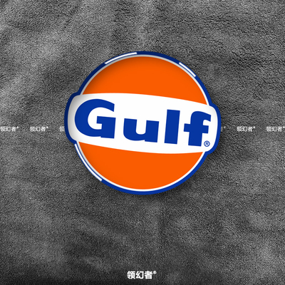 经典Gulf海湾石油3D滴胶车贴