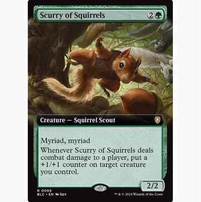 【学府】万智牌 松鼠急群 Scurry of Squirrels 英文扩画 斑隆洛