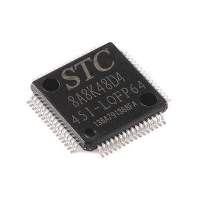全新原装STC8A8K48D4-45I-LQFP64 1T 8051微处理器单片机芯片