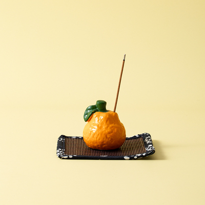 陶瓷丑橘大吉大利线香炉香插桌面摆件装饰室内香熏沉香炉创意香炉