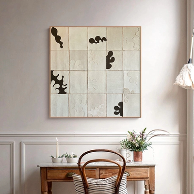 高级感油画客厅侘寂风装饰画