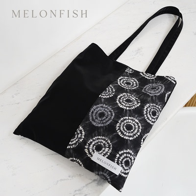 MELONFISH进口圈圈亚麻拼接