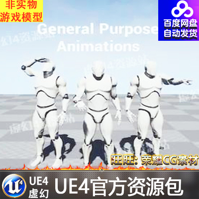 UE4常用敬礼祈祷交流虚幻4动画 General Purpose Animations Pack