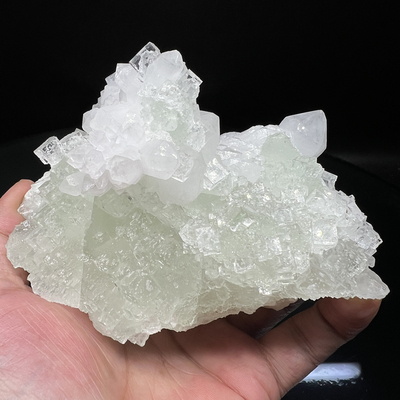 两种晶型二次结晶萤石Fluorite +水晶 精品矿物晶体 矿物标本矿石