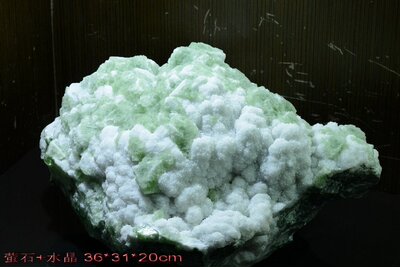 萤石Fluorite + 水晶 精品矿物晶体矿物标本矿石原石宝石观赏石