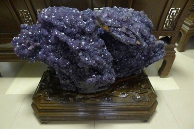紫气东来紫萤石Fluorite 精品矿物晶体矿物标本矿石原石宝石观赏