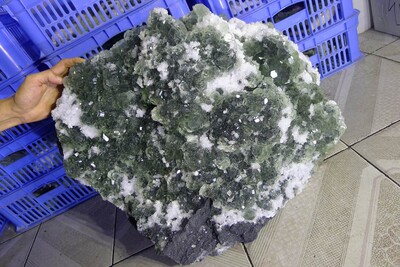 花开富贵萤石Fluorite + 水晶 精品矿物晶体矿物标本矿石原石宝石