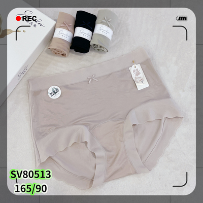 希凡朵80513缎面无痕高弹力女士三角内裤中高腰舒适桑蚕丝加长档