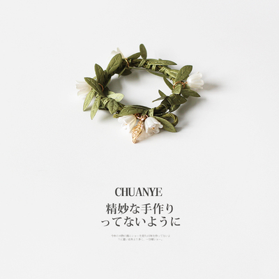 铃兰花珍珠叶子皮筋！girlfriend