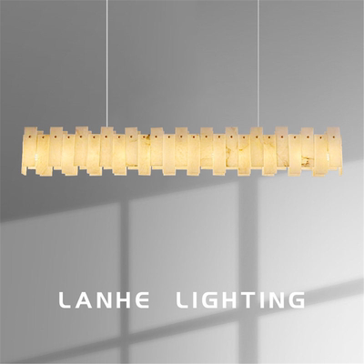 法式轻奢云石全铜餐厅吊灯设计师高级感中岛吧台餐桌书房茶室灯具