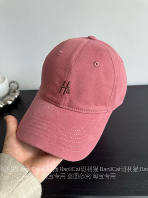 Banlicat 高品质显白树莓粉大头围显脸小棒球帽子男女宽檐鸭舌帽