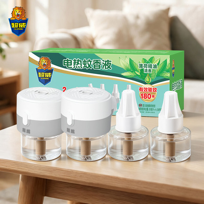 超威（SUPERB）电蚊液夏日甜睡薄荷30毫升×4+加热器×2