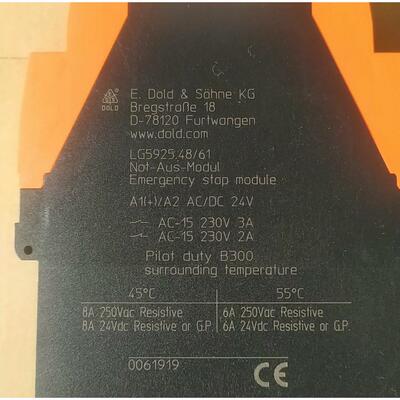 议价DOLD多德继电器LG5925.48/61 AC/DC24V号0061919