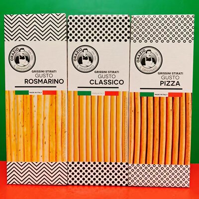 临期特价意大利进口勒尔玛经典原味披萨味迷迭香味面包棒120g盒装