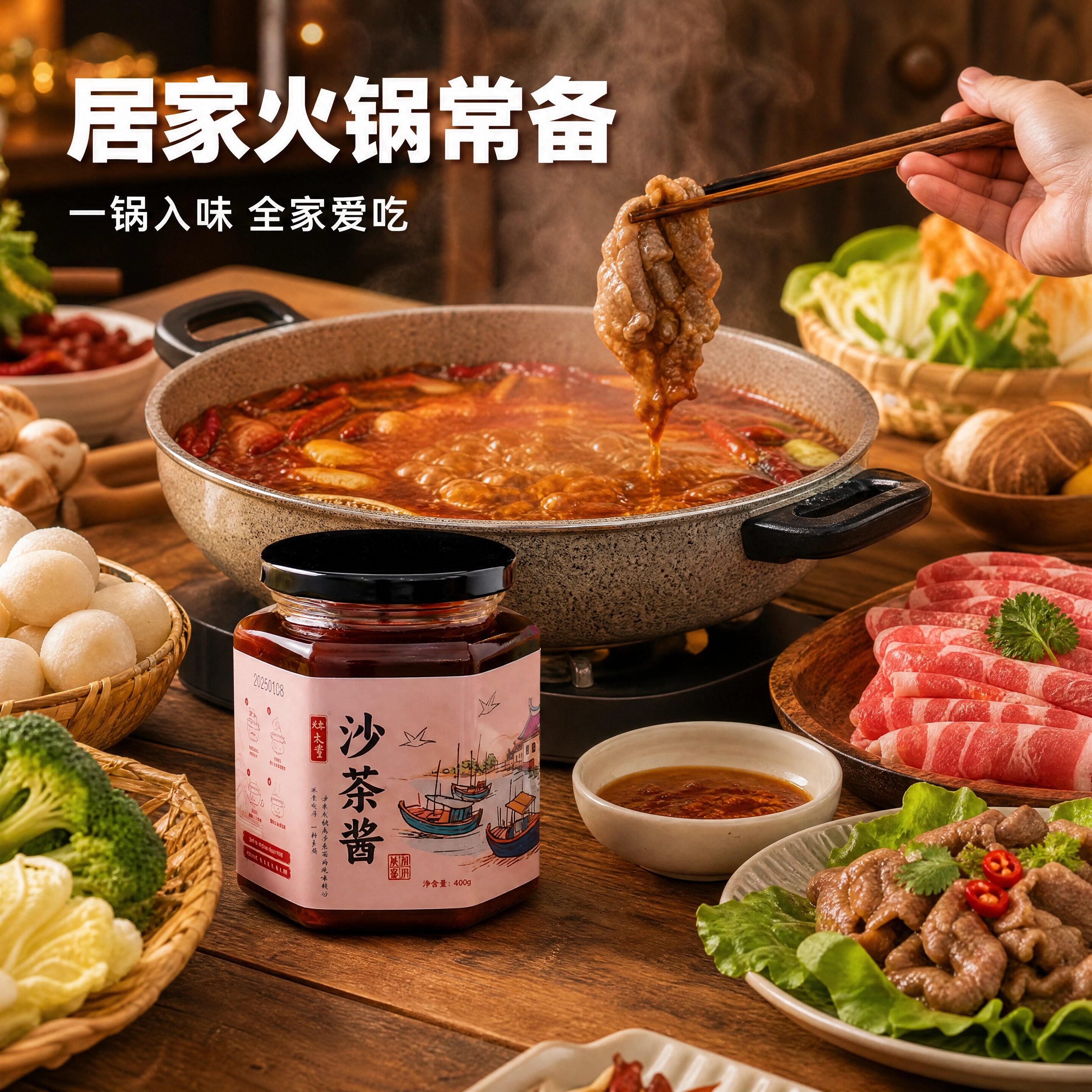 灶大亨正宗闽南沙茶酱厦门沙爹面调味火锅底料瓶装味小瓶调料