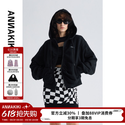ANNAKIKI短外套 春装小众设计师款 Annakiki扭曲拉链抽褶外套